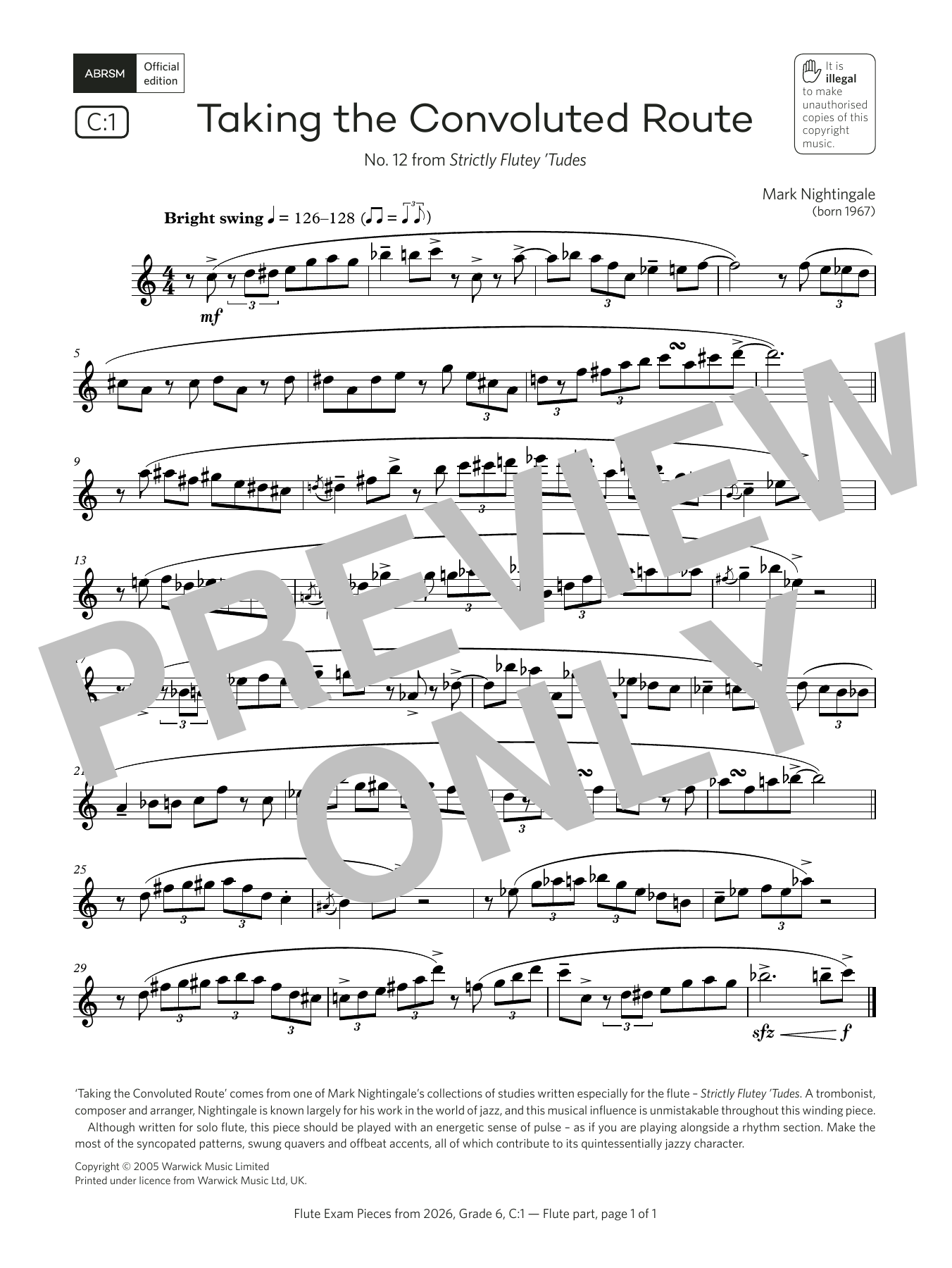 Mark Nightingale 'Taking the Convoluted Route (Grade 6, list C1, from ...